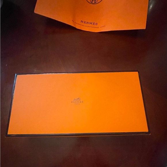 Hermes | Other | Herms Signature Orange And Bag Box With Black Trim ...